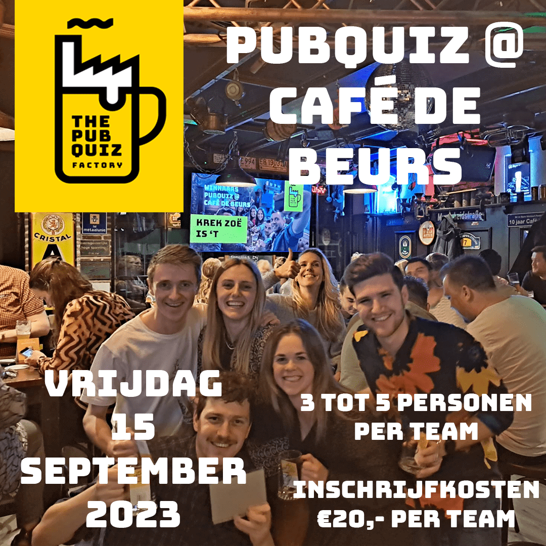 Aanmelden The PubQuiz Factory @ Café De Beurs – The PubQuiz Factory